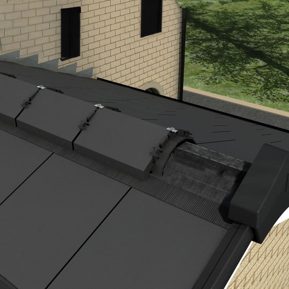 Timloc Black Dry Ridge Kit with Integrated Clips - 6m | Roofing Superstore®