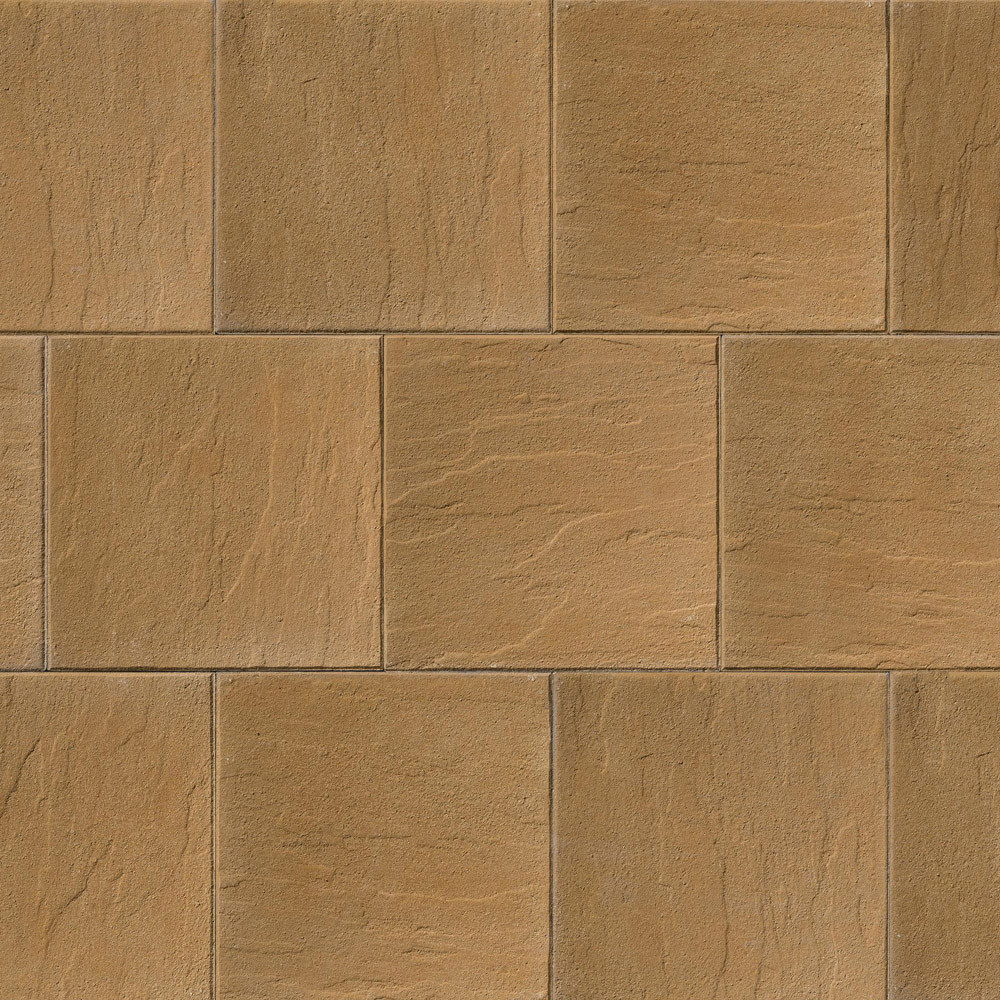Tobermore Riven Flag Concrete Paving Slabs Golden 400mm x 400mm x 32mm ...