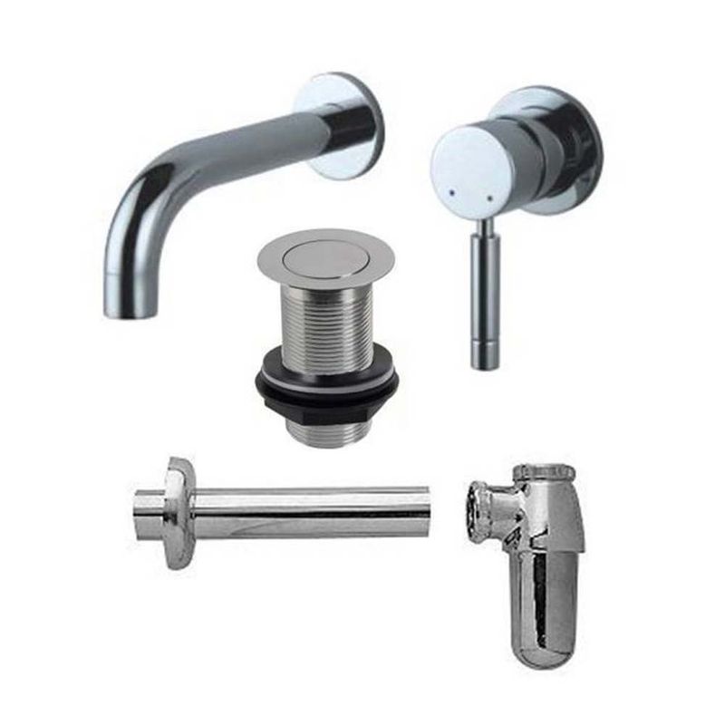 Two Piece Round Icon Chrome Tap with Unslotted Waste & Bottle Trap ...