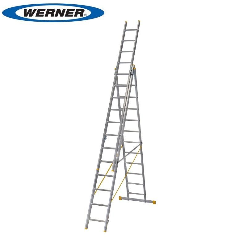 Werner 3.53m Triple Box Extension Plus Ladder x 4 - BS EN131 ...