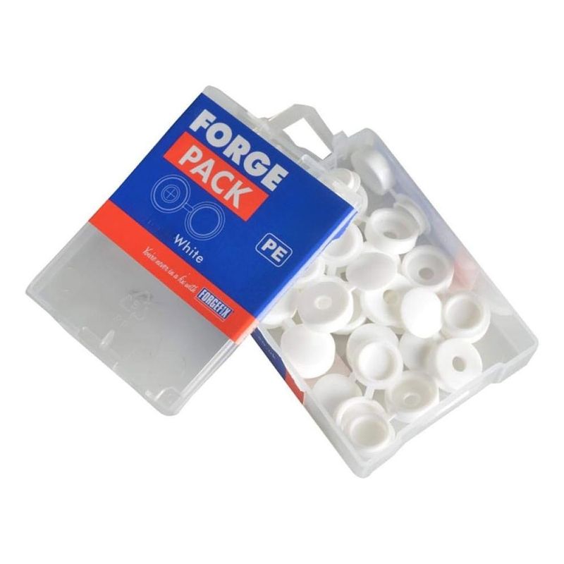 White Hinged Screw Cap Covers 6-8mm Bag of 100 | Plumbing Superstore®