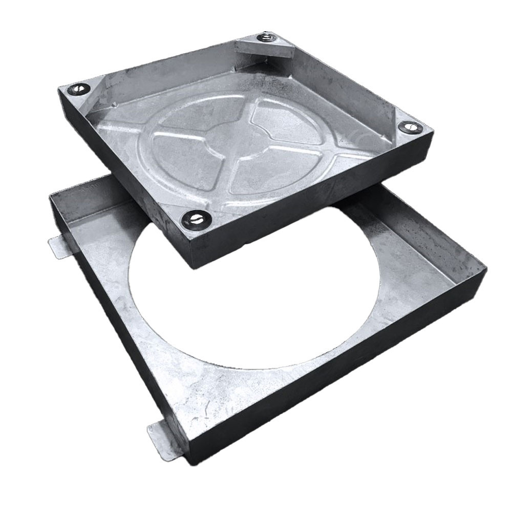 WREKIN Square to Round Steel Recessed Light Duty Access Cover 80mm Tray 300mm Diameter Drainage Superstore