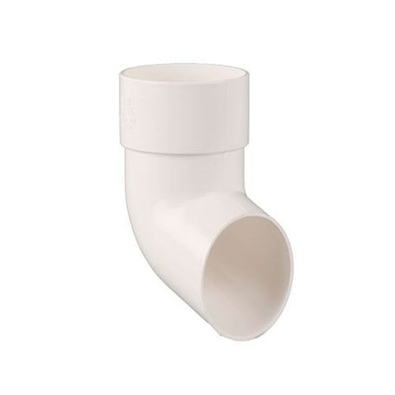 Plastic Guttering Round Style Downpipe Shoe 68mm - White | Roofing ...