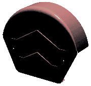 Dry Verge Half Round Ridge End Cap (Terracotta) | Roofing Superstore®