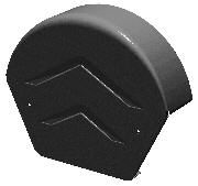 Dry Verge Half Round Ridge End Cap - Grey | Roofing Superstore®