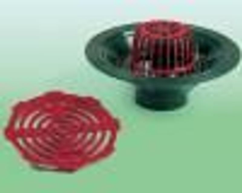 Caroflow 100mm Vertical Threaded Rainwater Outlet (Dome Grate ...