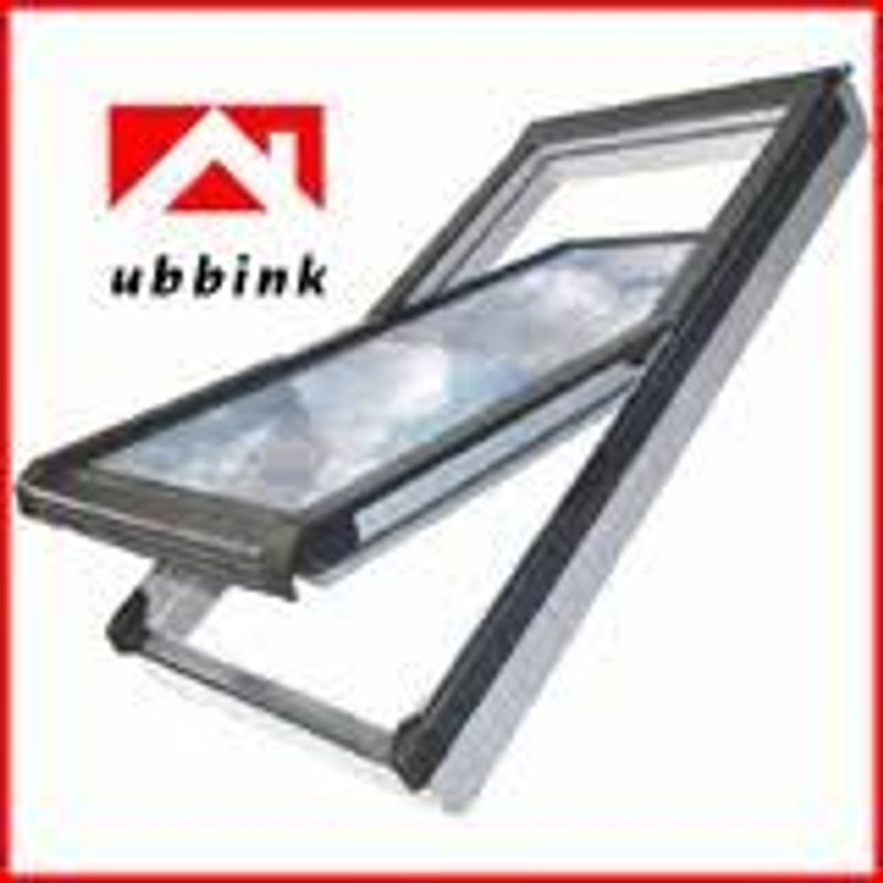 Ubbink PVC Pivoting Roof Window 78x140cm with Slate Flashing | Roofing ...