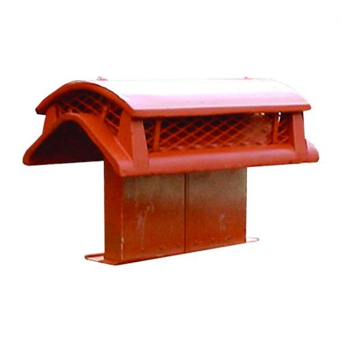 GRC Universal Angle Gas Vent Ridge Terracotta 450mm (With Adaptor ...