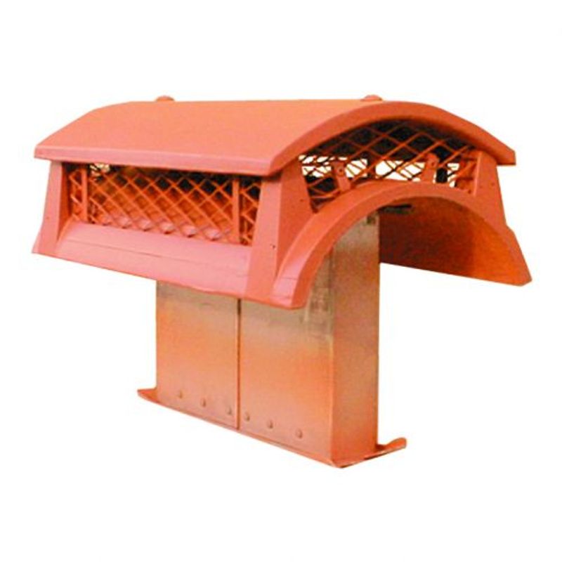 GRC Segmental Gas Vent Ridge ~ Terracotta (450mm) ~ With Adaptor ...