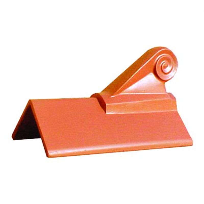 GRC Plain Angle Scroll Finial (450mm) 115 Degree - Terracotta | Roofing ...