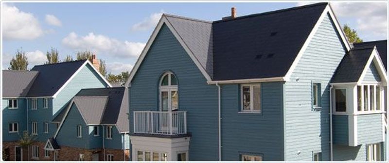 Cembrit Westerland 600mm x 300mm ManMade Fibre Cement Slate - W/Blue ...