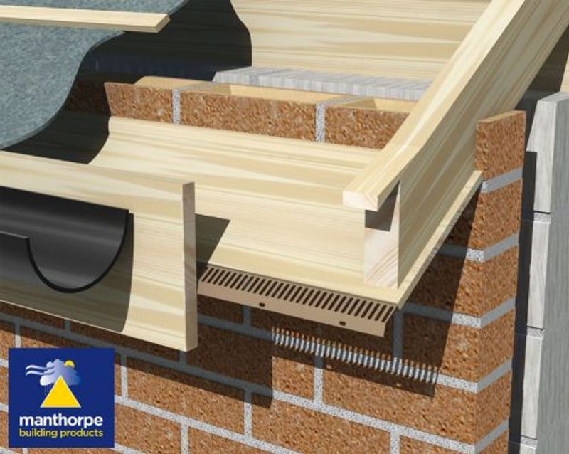 Manthorpe Sloping Soffit Vent ~ 2.44m White (Airflow 10000mm2 Per Metre ...