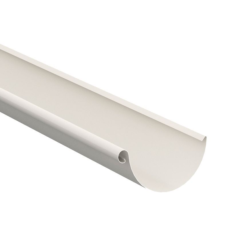 Lindab 150mm Half Round Steel Guttering - Antique White | Roofing ...