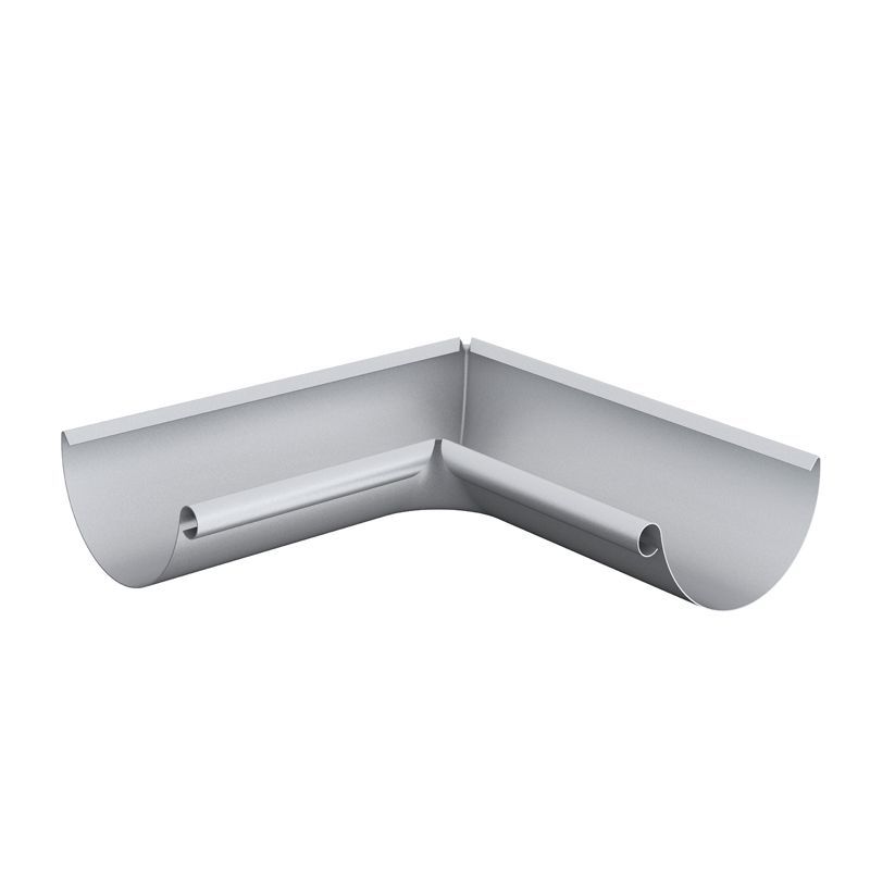 Lindab 125mm Half Round 90dg Internal Gutter Corner - Silver | Roofing ...