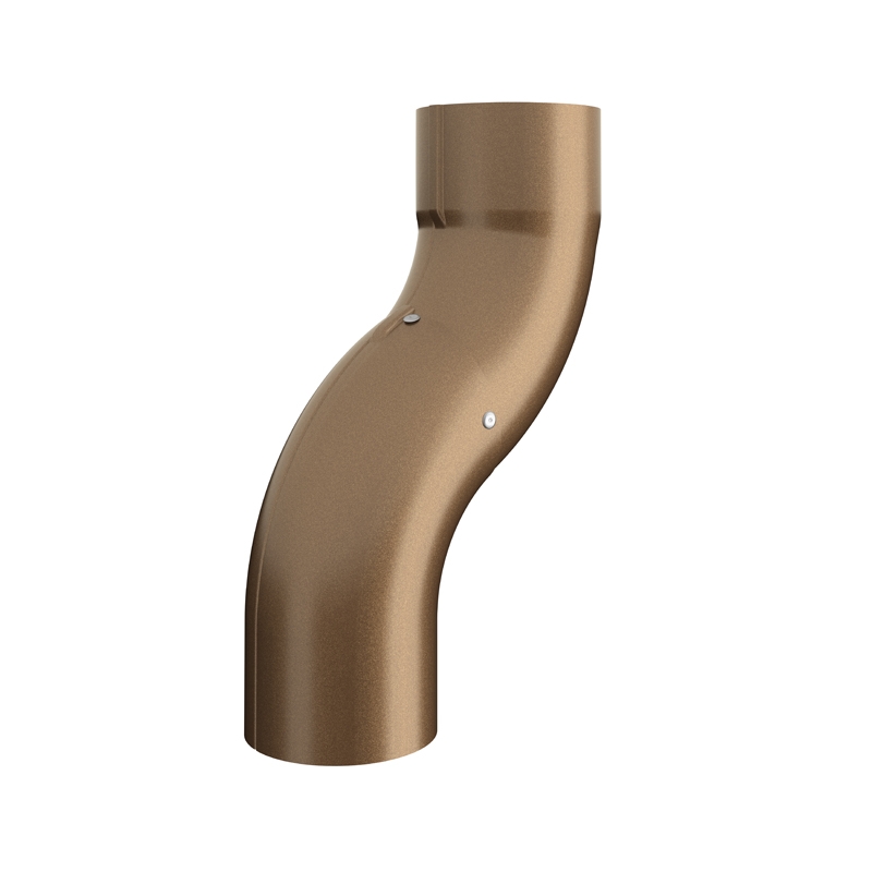 Lindab Round One Piece Bend 100mm Painted Copper Metallic | Roofing ...