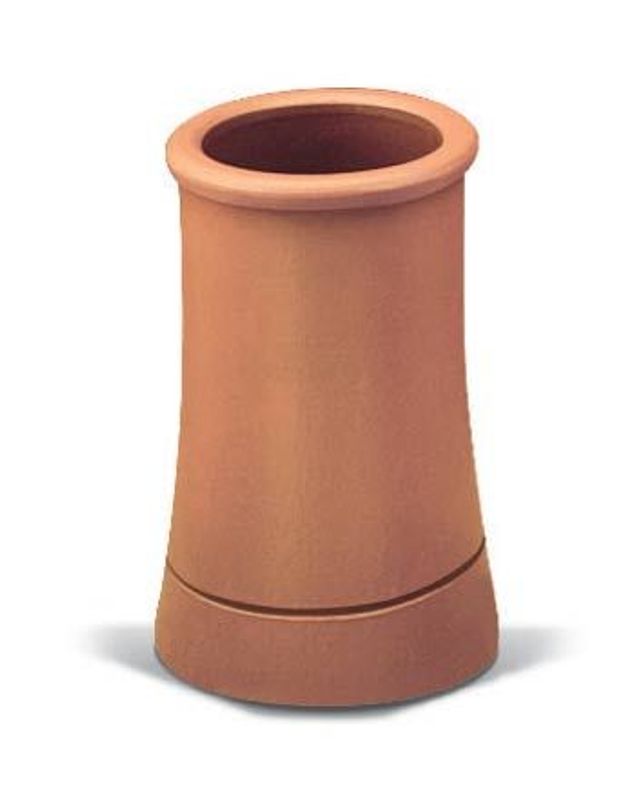 Roll Top Chimney Pot - 300mm Terracotta | Roofing Superstore®