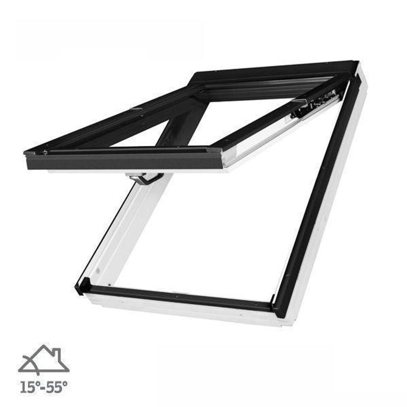 Fakro PPP - V U3/10 uPVC Dual Top Hung Window Toughened - 114 x 118cm ...