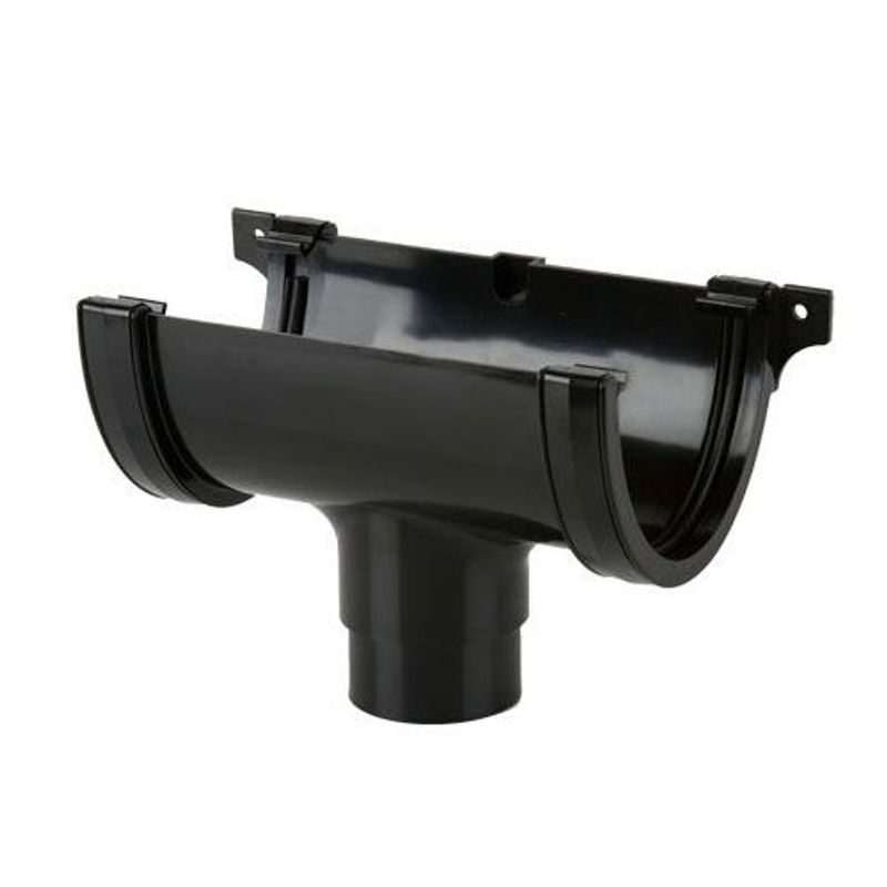 Plastic Guttering Deepstyle High Capacity Running Outlet 115mm - Black ...