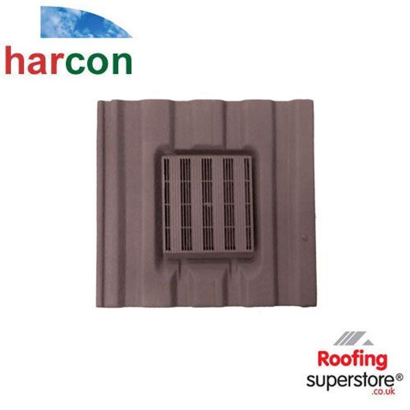 Harcon In-line Mini Castellated Roof Tile Vent - Brown | Roofing ...