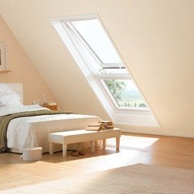 VELUX GIU P34 0060 Sloped Fixed Improved Window ~ 94cm x 92cm (White ...