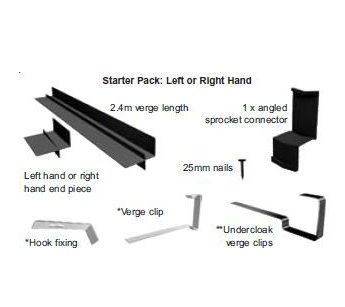 Forticrete Continuous Dry Verge Starter Pack - Right Hand | Roofing ...