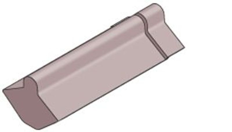 Marley 30 Degree Roll Top Ridge Stop End Blue/Black - 500mm Length ...