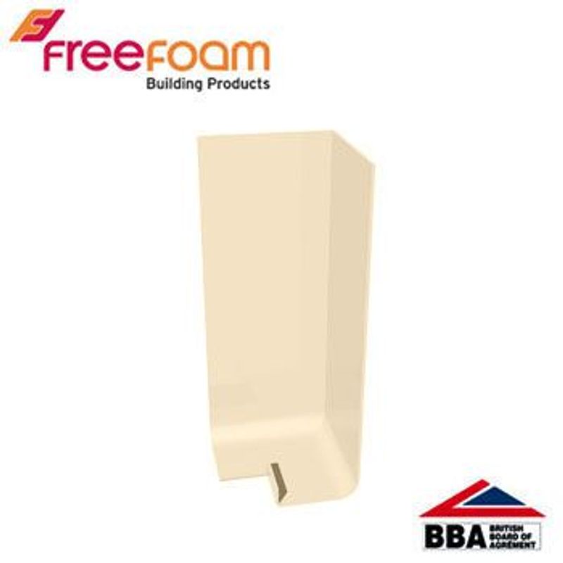 uPVC Fascia Board Corner (Square Edge) 600mm - Sable | Roofing Superstore®