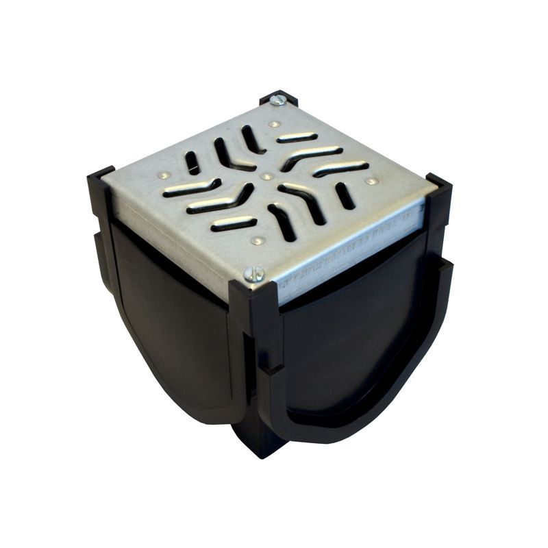 Fernco Stormdrain Channel Drain Quad Connector With Steel Lid | Roofing ...