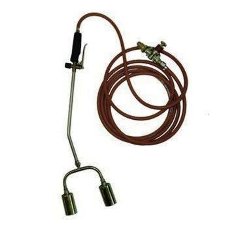 Universal Pro Twin Head Gas Torch Kit - (Complete with Hose & Regulator ...