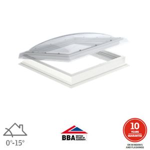 VELUX Flat Roof Window Clear Manual Dome and Kerb - 900mm x 1200mm ...
