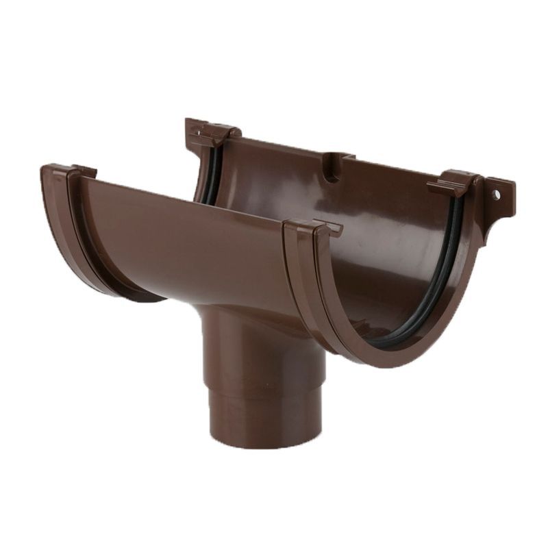Plastic Guttering Deepstyle High Capacity Running Outlet 115mm - Brown ...