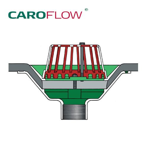 Aluminium Roof Rainwater Outlet Vertical Threaded 75mm - Dome Grate ...