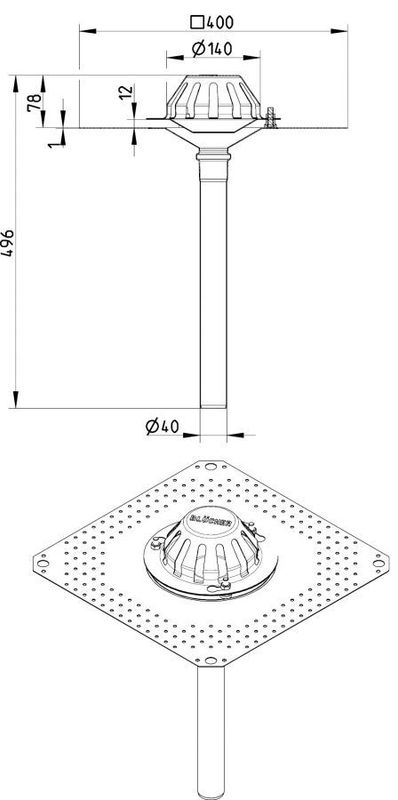 Rainwater Roof Outlet Vertical Stainless Steel 40mm Outlet | Roofing ...