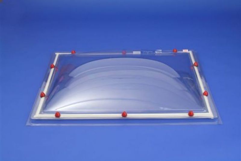 Flat Roof Dome 1200 x 2400 Double Glazed Polycarbonate Clear Permanent ...