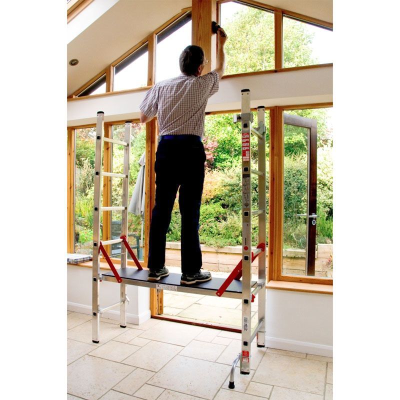 Youngman DIY Pro-Deck Two Section Ladder & Deck System | Roofing ...