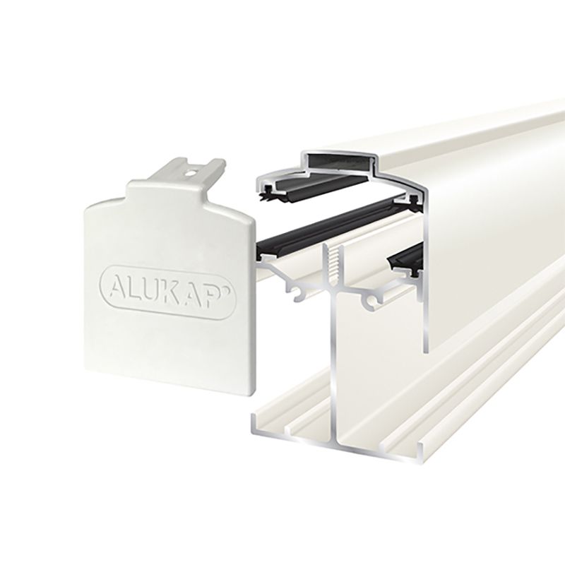 ALUKAP-SS Low Profile White Gable Bar - 3000mm | Roofing Superstore®