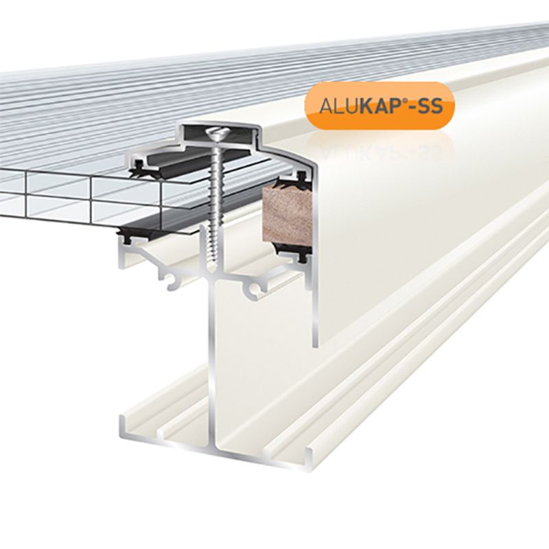 ALUKAP-SS Low Profile Gable Bar White - 6m | Roofing Superstore®