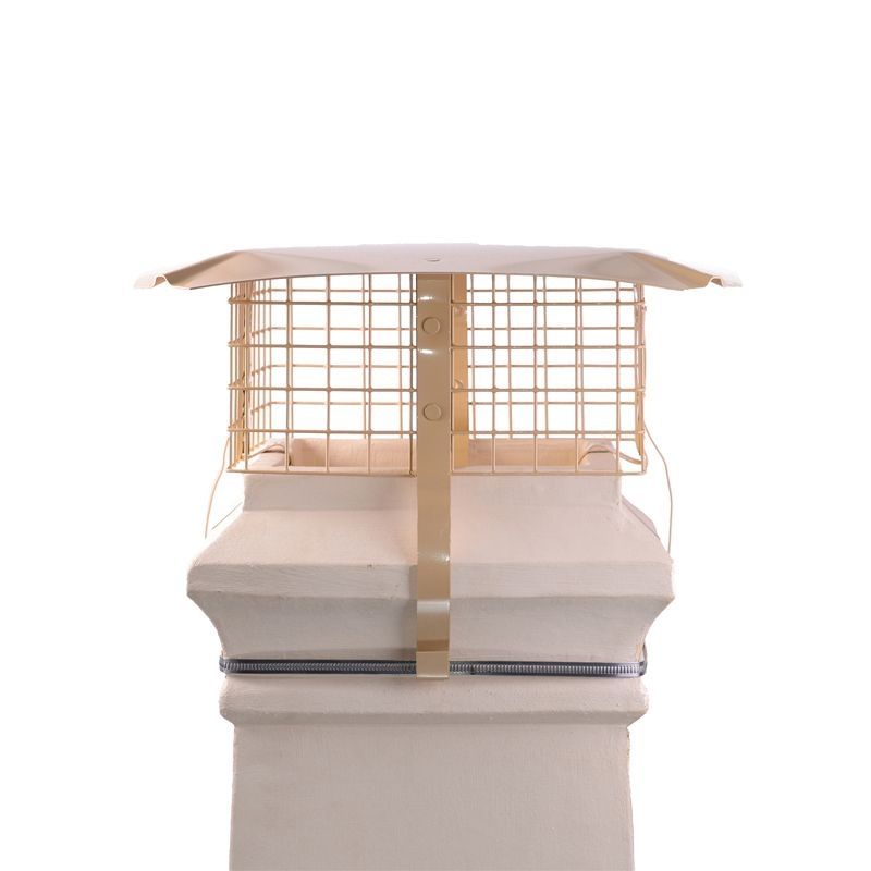 Birdguard 9'' x 11'' Rectangular Metal Chimney Cowl - Aluminium Buff ...