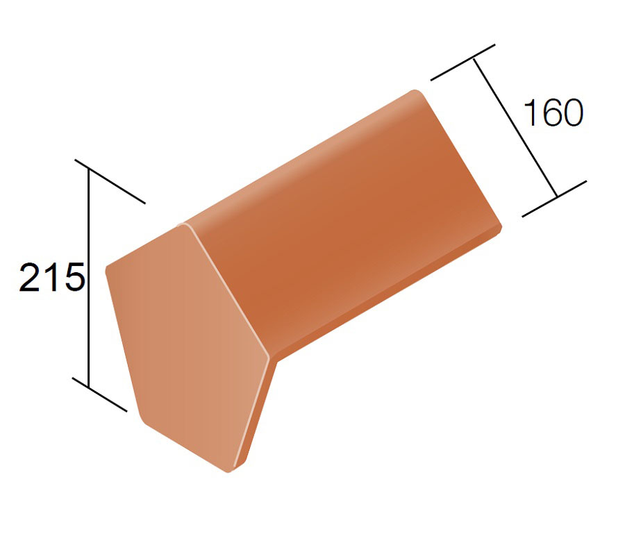 Sandtoft Angle Clay Ridge with Block End 305mm - Tuscan | Roofing ...