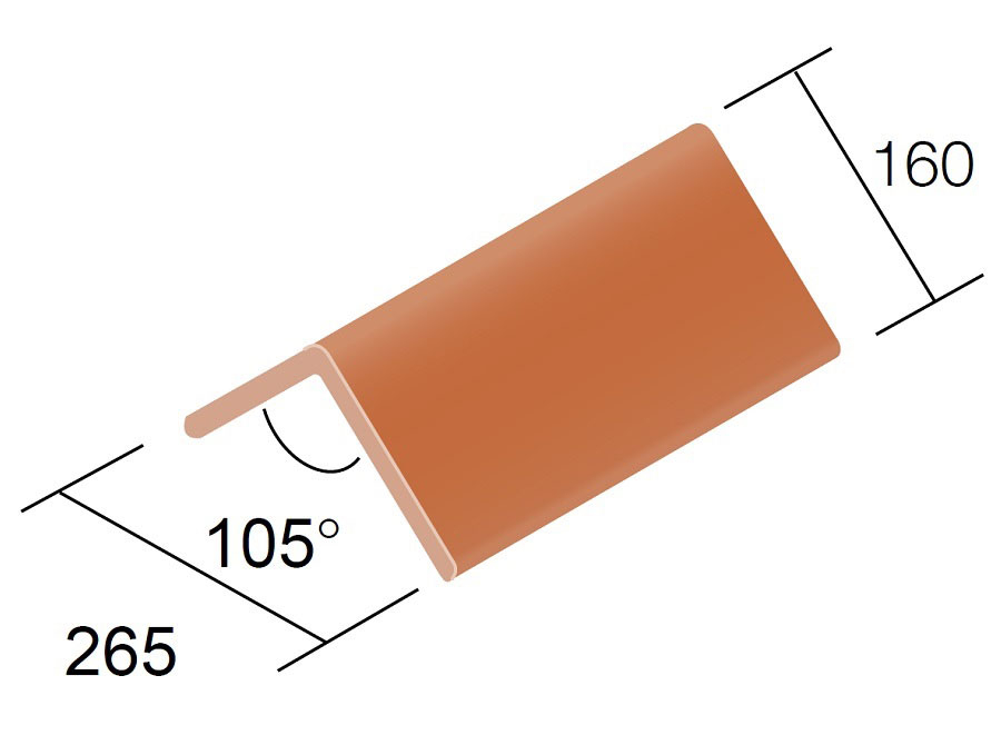 Sandtoft Angle Clay Ridge Roof Tile 305mm - Antique Slate | Roofing ...