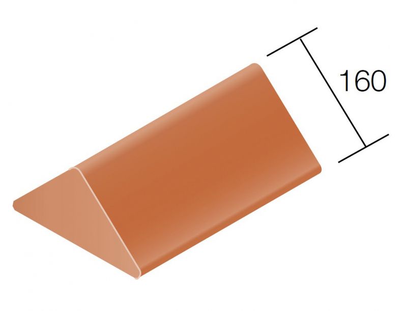 Sandtoft Angle Clay Ridge with Gable Stop End 305mm - Tuscan | Roofing ...