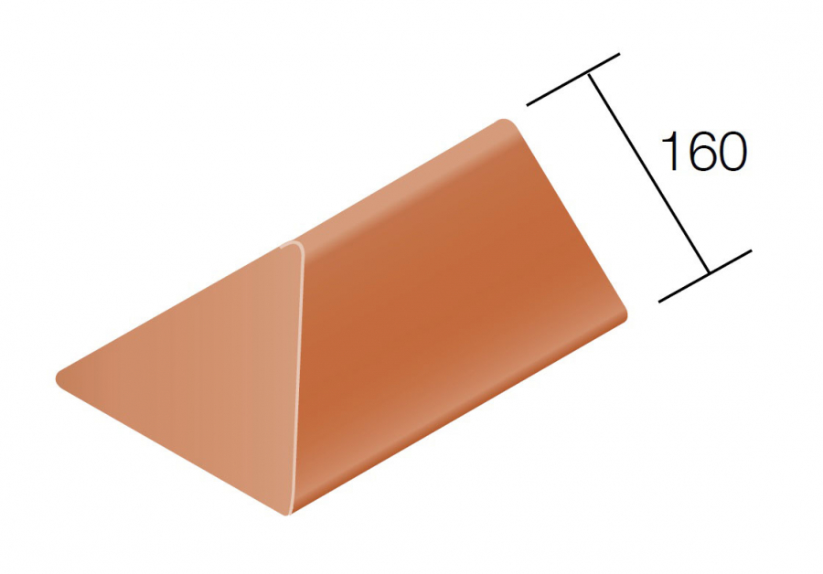 Sandtoft Angle Clay Ridge with Hip End 305mm - Flanders | Roofing ...