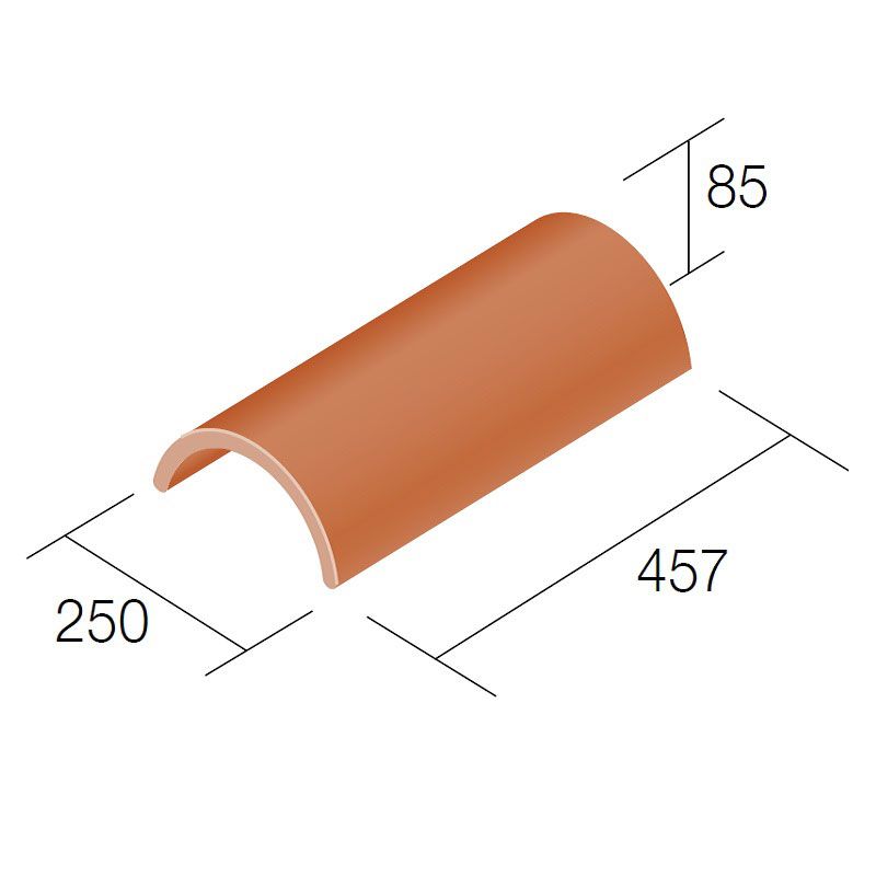 Sandtoft Segmental Duracoat Ridge Roof Tile - Antique Slate | Roofing ...