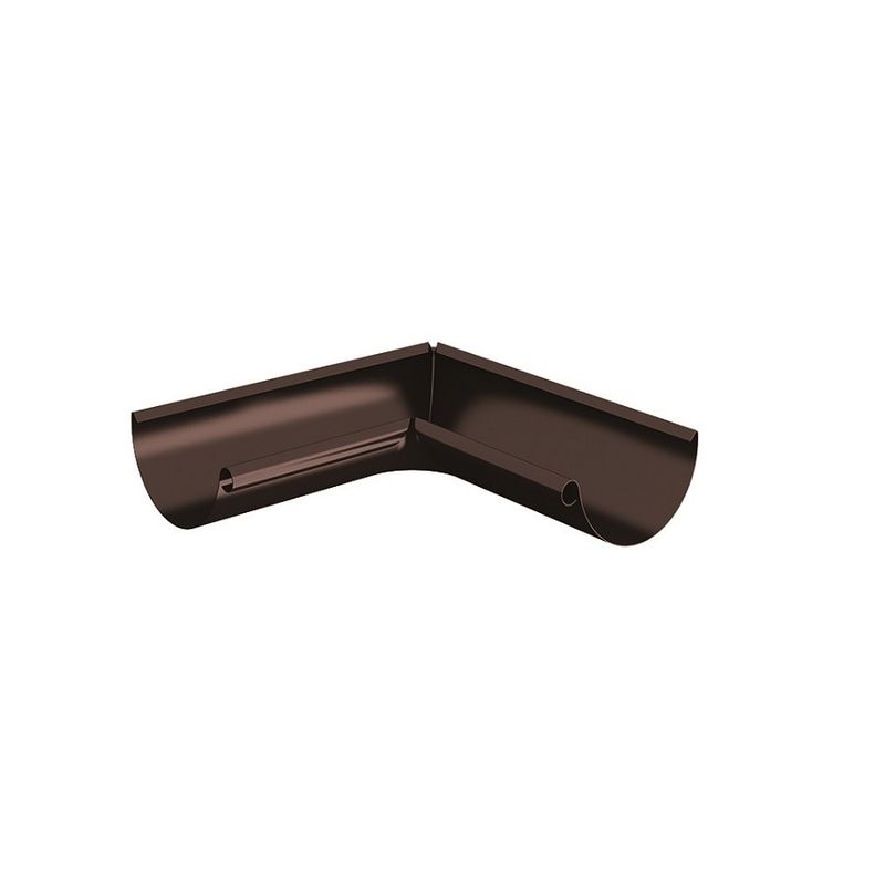 Lindab 125mm Half Round 90dg Internal Gutter Corner - Coffee Brown ...