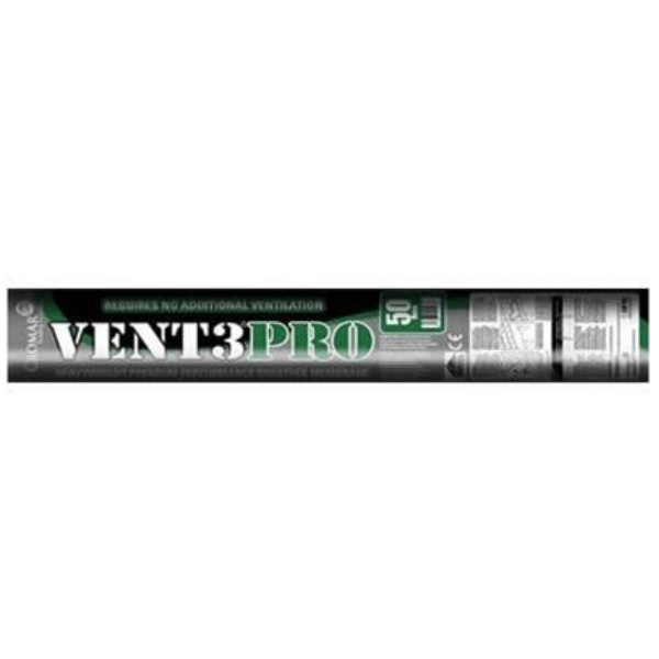 Cromar Vent 3 Pro High Performance Breather Roofing Felt - 50m x 1m ...