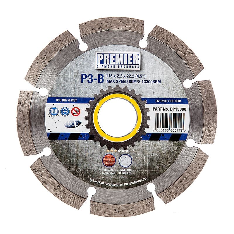 P3-B Building Material & Concrete Diamond Blade - 115 x 22.2mm ...