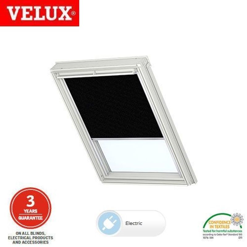 VELUX Electric Blackout Blind DML FK08 3009 - Black | Roofing Superstore®