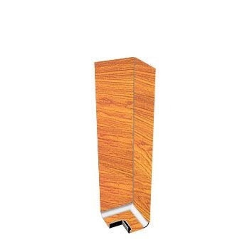 uPVC Fascia Board Corner (Square Edge) 300mm - Irish Oak Woodgrain ...