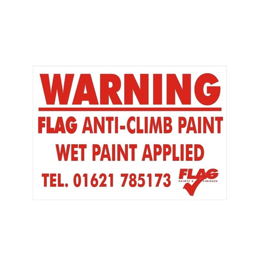 Flag Paints Anti Climb Sign | Roofing Superstore®