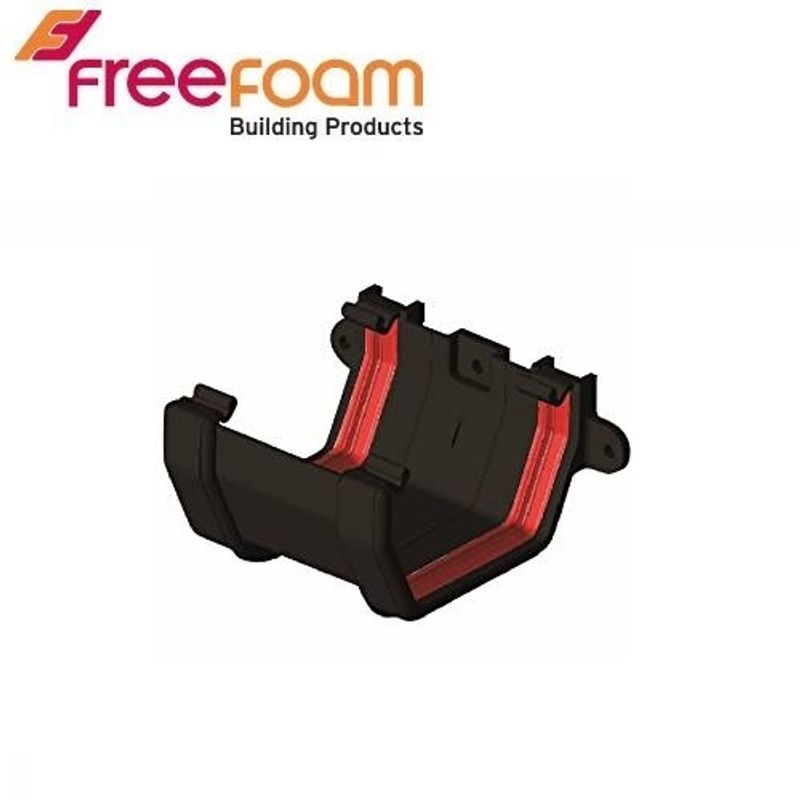 Freeflow Plastic Guttering Square Style Union Bracket - Black | Roofing ...